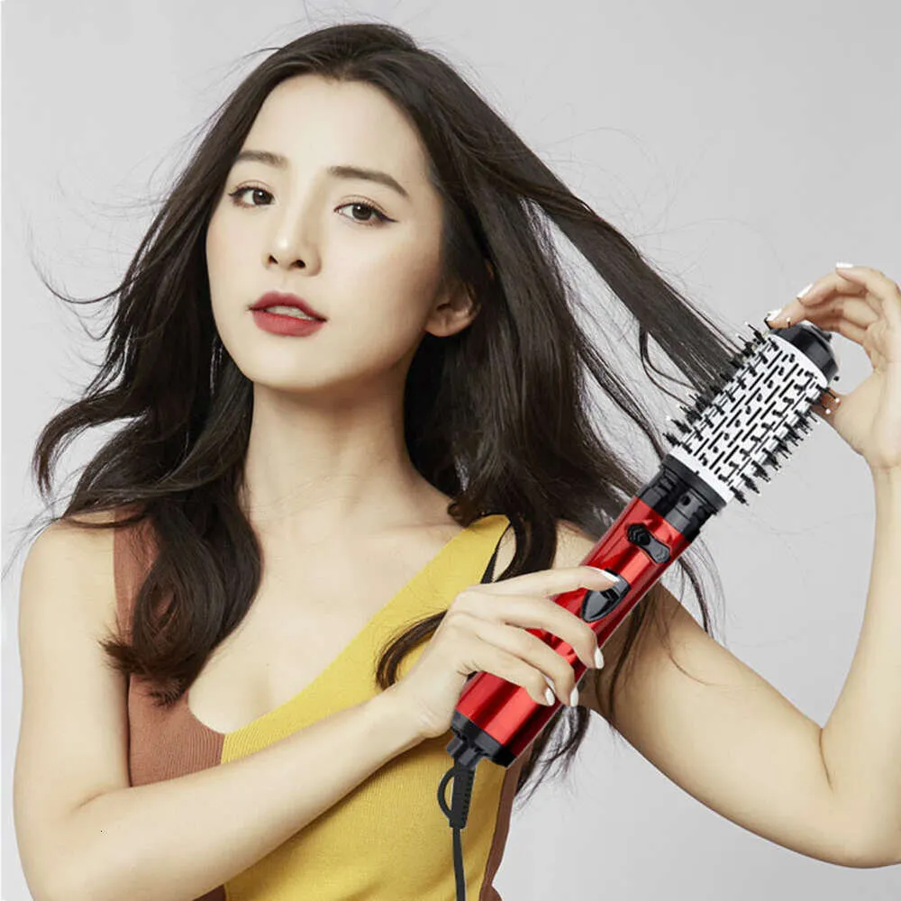 Round 2 In 1 Rotating Ion Hot Air Hair Dryer Curg Straight Comb Brush ...