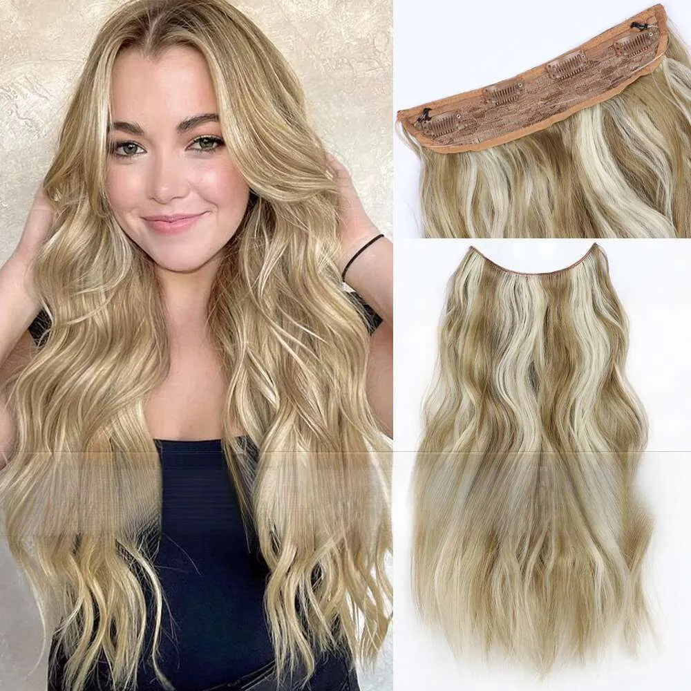 Long Curly Hair Piece - Instant Volume & Length! Easy Clip-in, Natural ...