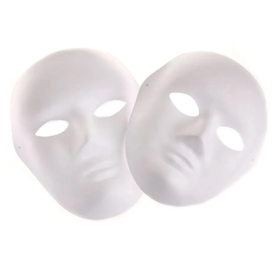 Blank White Masquerade Masks - Bulk Pack, DIY Costume Party Masks for ...