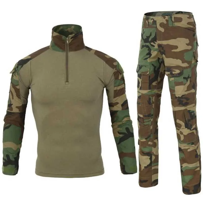 Camo Hunting Clothing Set - Long Sleeve T-Shirt & Pants - Jungle Frog ...