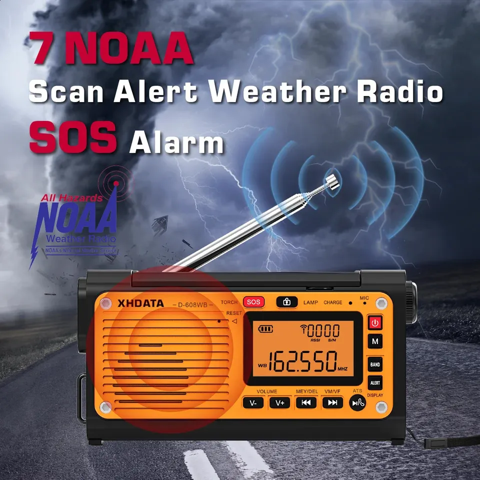 Emergency Radio: Hand Crank, Solar, NOAA Weather Alert, Phone Charger ...