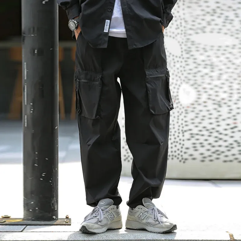 Mens Japanese Pants, Multi Pocket Cargo Pants For Men Functional ...
