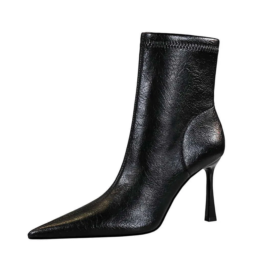 Cmm Womens Winter Short Boots Pointed Toe High From Factory