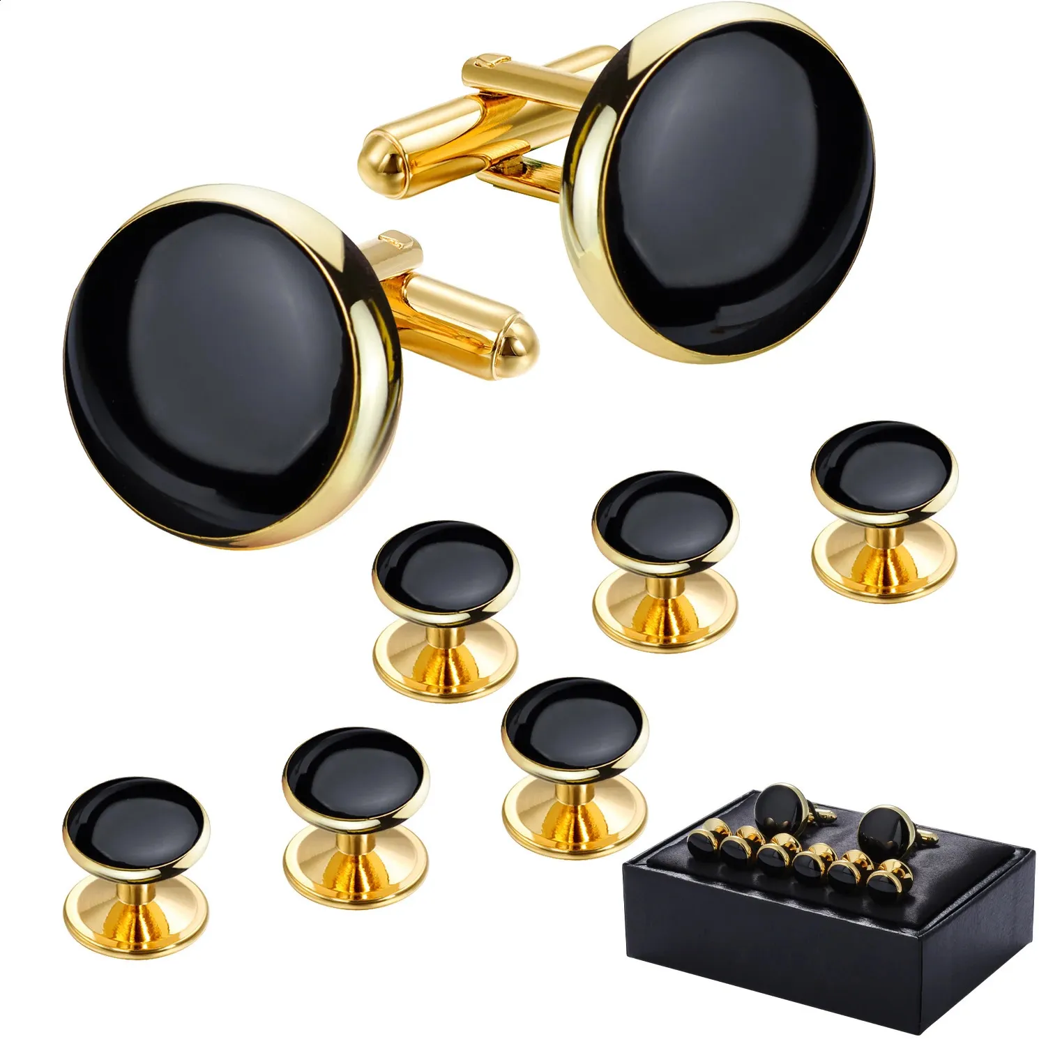 HAWSON Men's ear cufflinks and Tuxedo Studs Set...