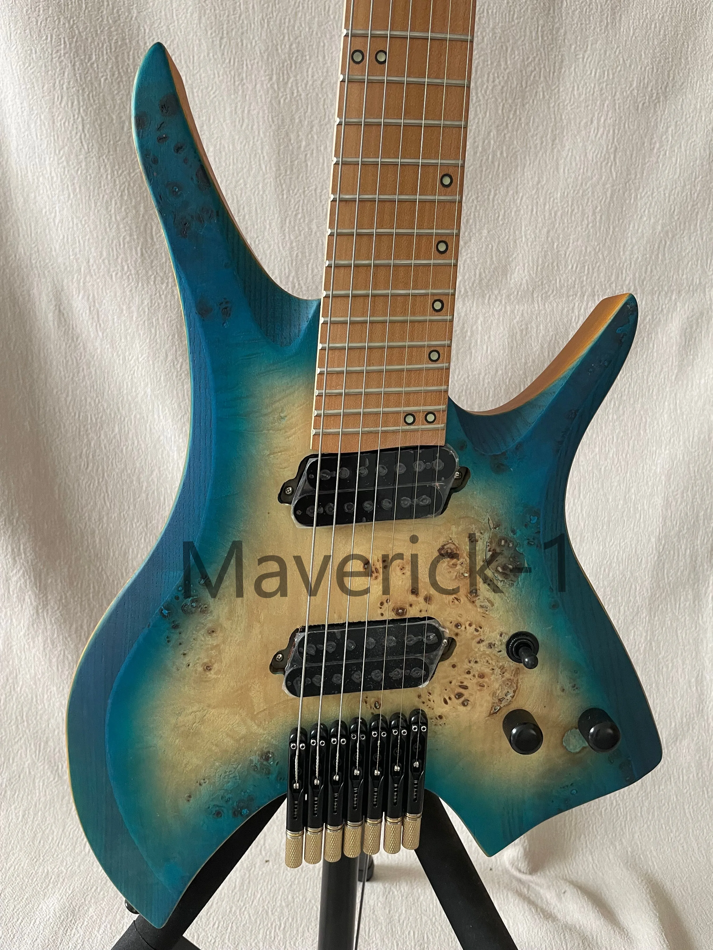 Headless Headless Electric Guitar With Blue Burst Color, Roasted Maple ...