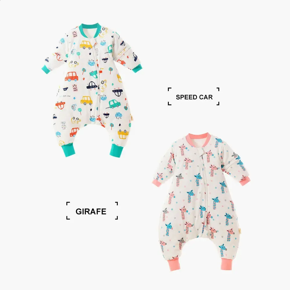 Baby Cartoon Split-Legged Sleepsack With Detachable Sleeves: Autumn And ...