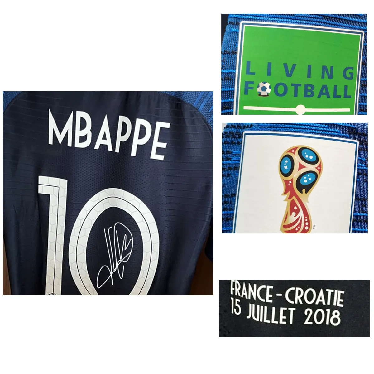 MBAPPE Signed Soccer Jersey Player Issue Final Game #10 Football Shirt ...
