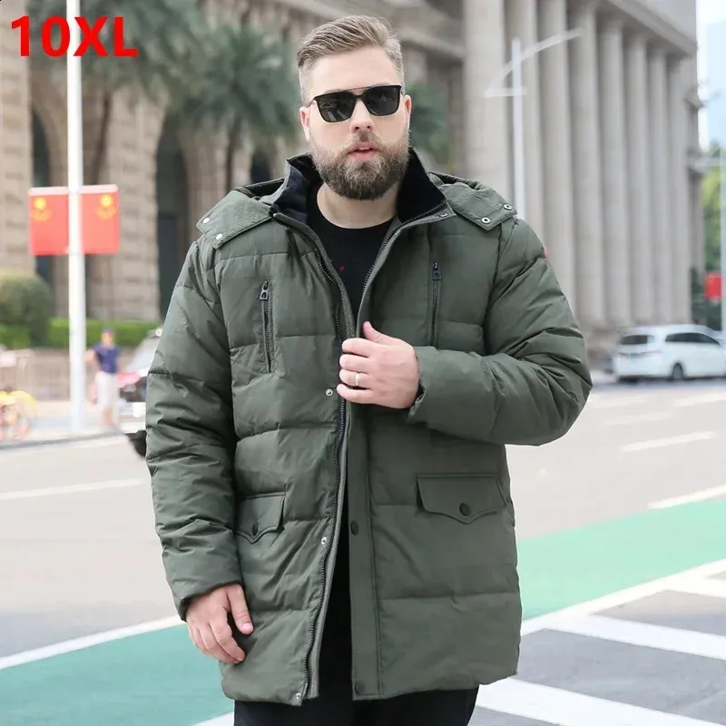 Mens Oversized Puffer Jacket Extra Warm Winter Down Coat For Plus Size ...
