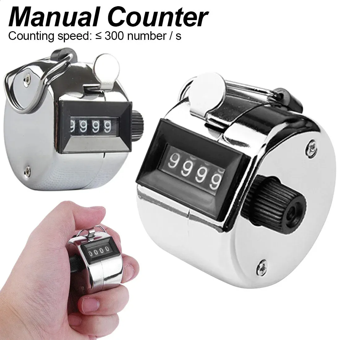 Wholesale Metal Lap Tally Handheld Clicker 4 Digits Chrome Digital ...