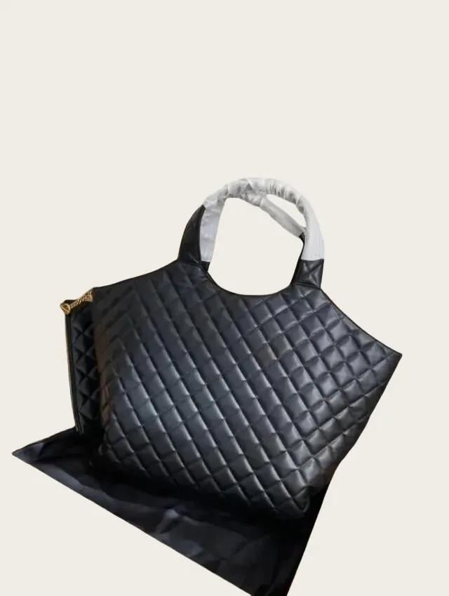 Oversized PU Shopping Tote Bag with Hasp Closure and Fur Lining for ...