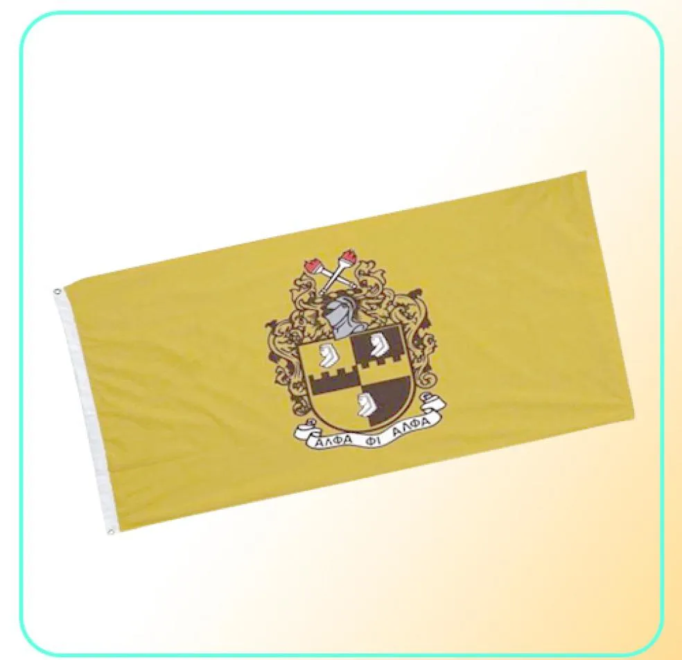 Alpha Phi Alpha Blue And Yellow Flag Double Stitched 100D Polyester 3x5 ...