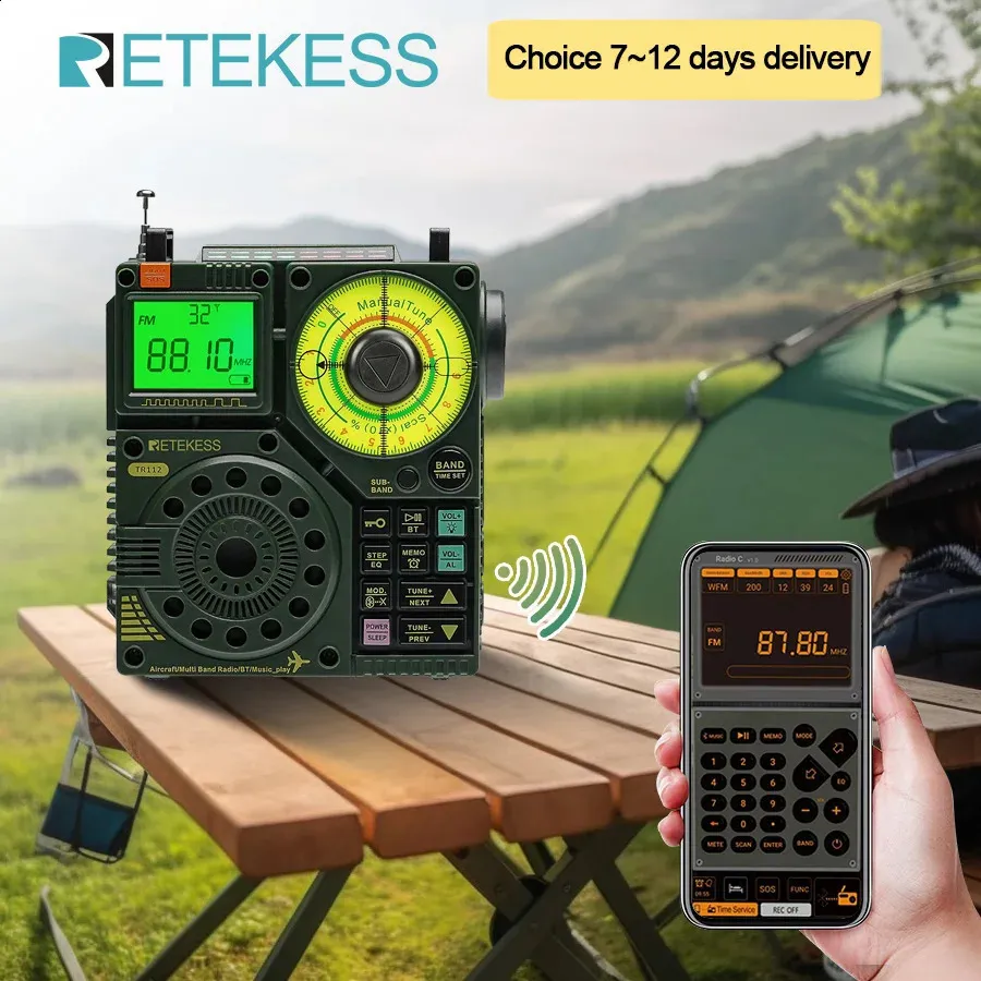 Retekess TR112 AM FM Shortwave Radio Receiver Portable Emergency Radio ...