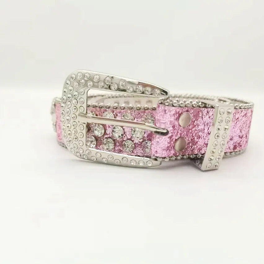 Luxury Crystal Rhinestone Diamond Leather Belt for Women | Shiny Punk ...