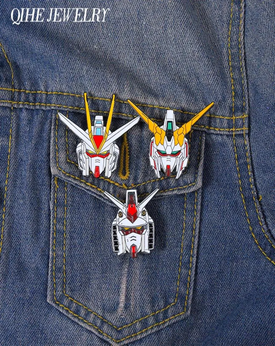 Robot Enamel Pin Metal Anime Lapel Badge For Clothes, Backpacks, Hats ...