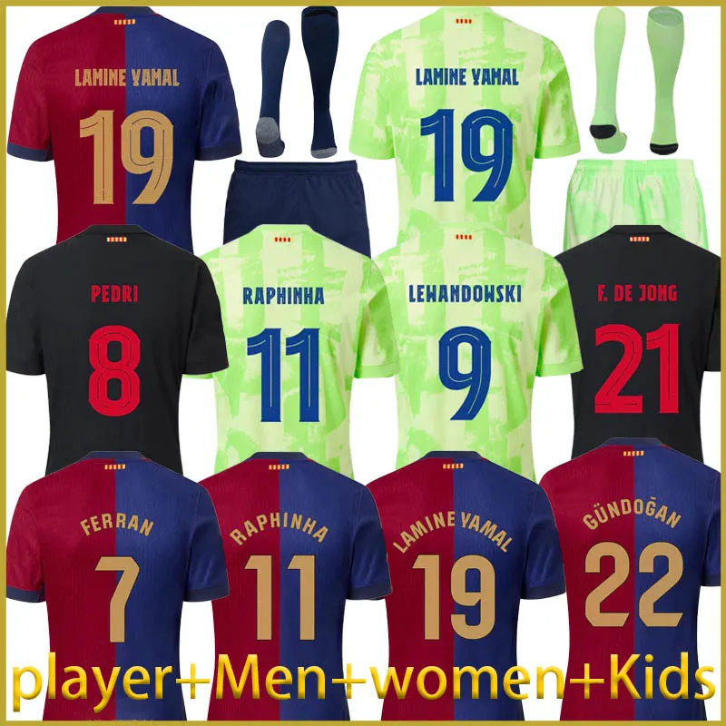 2024 BArCEIonA LAMINE YAMAL Soccer Jerseys PEDRI GAVI R. ARAUJO FERRAN ...