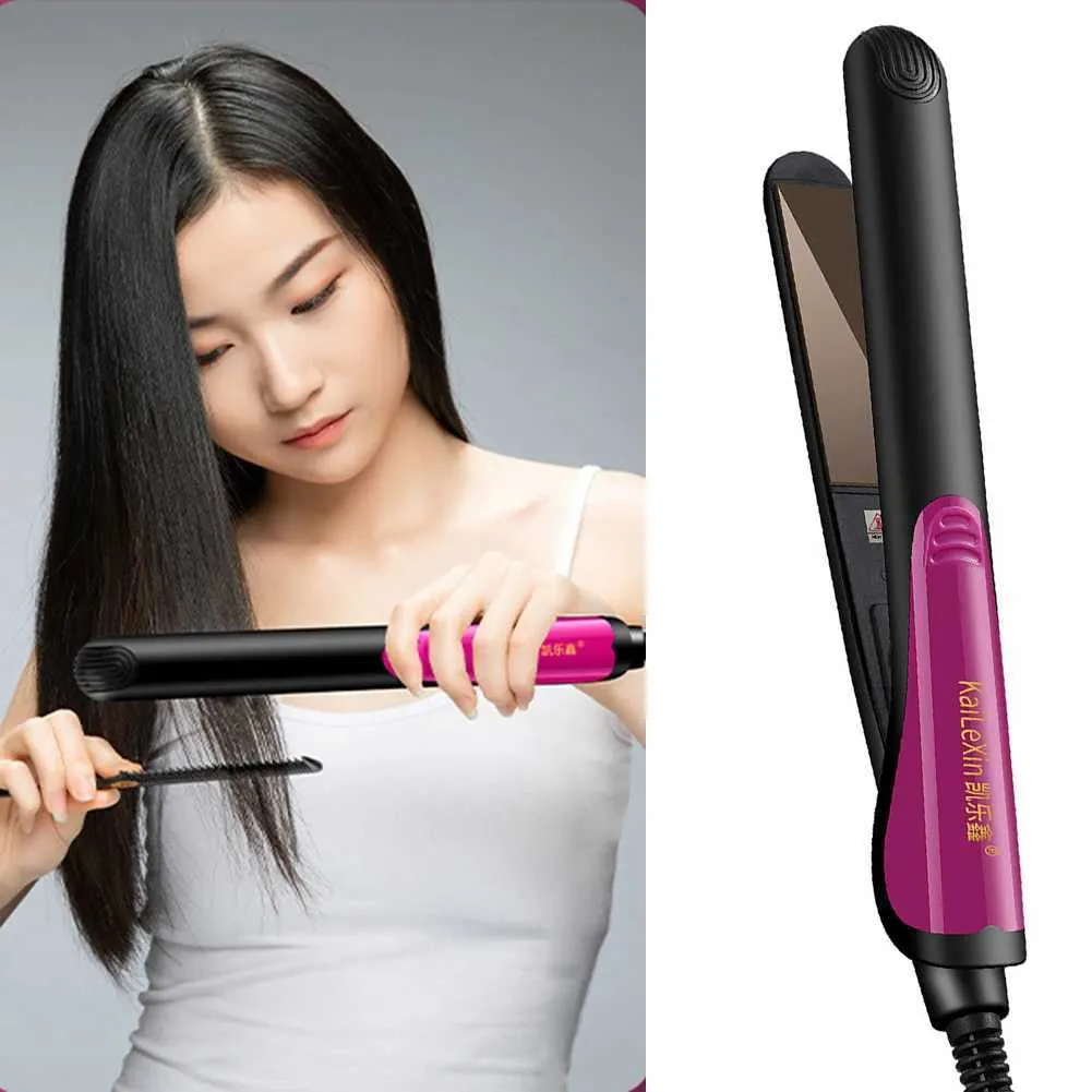 Straight & Curly Hair Ironing Straightener with Bangs Splicer - Dual ...