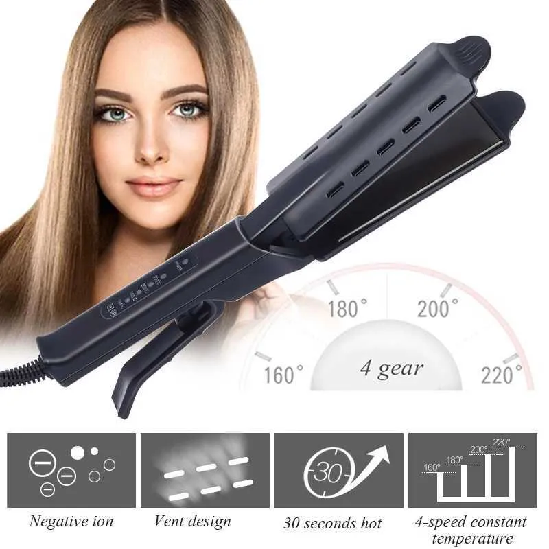Professional Hair Straightener with Steam & Electric Rear Leveling ...