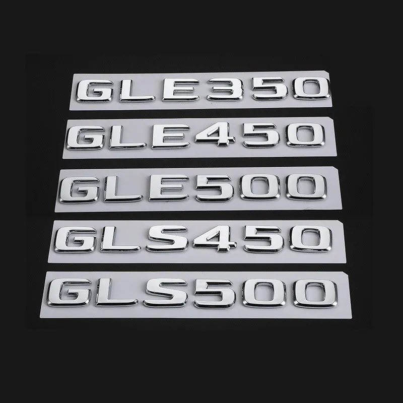 ABS 3D Chrome Letters For Car Trunk Emblem Mercedes GLE 350 W166 W167 ...