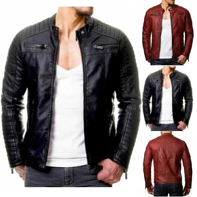 Mens plus size spring and autumn new European and American leather ...