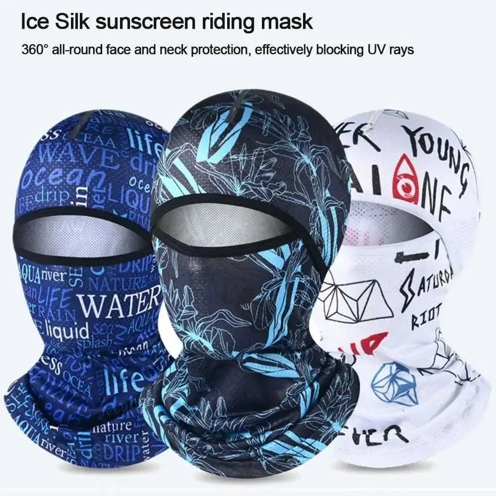 Ice Silk Balaclava Face Mask - Breathable UV Protection Cycling ...