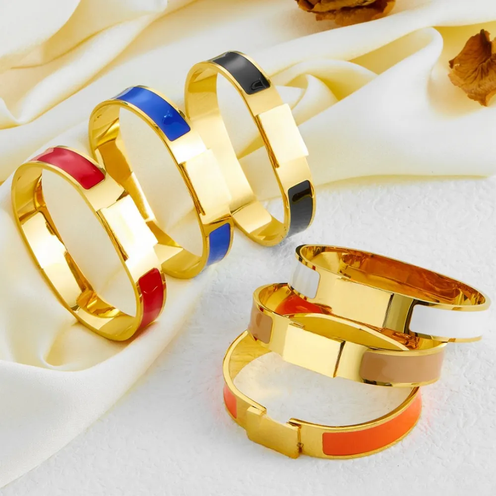 Designer Bracelet Luxury Silver Gold Bangle for Women Men 19 Colors