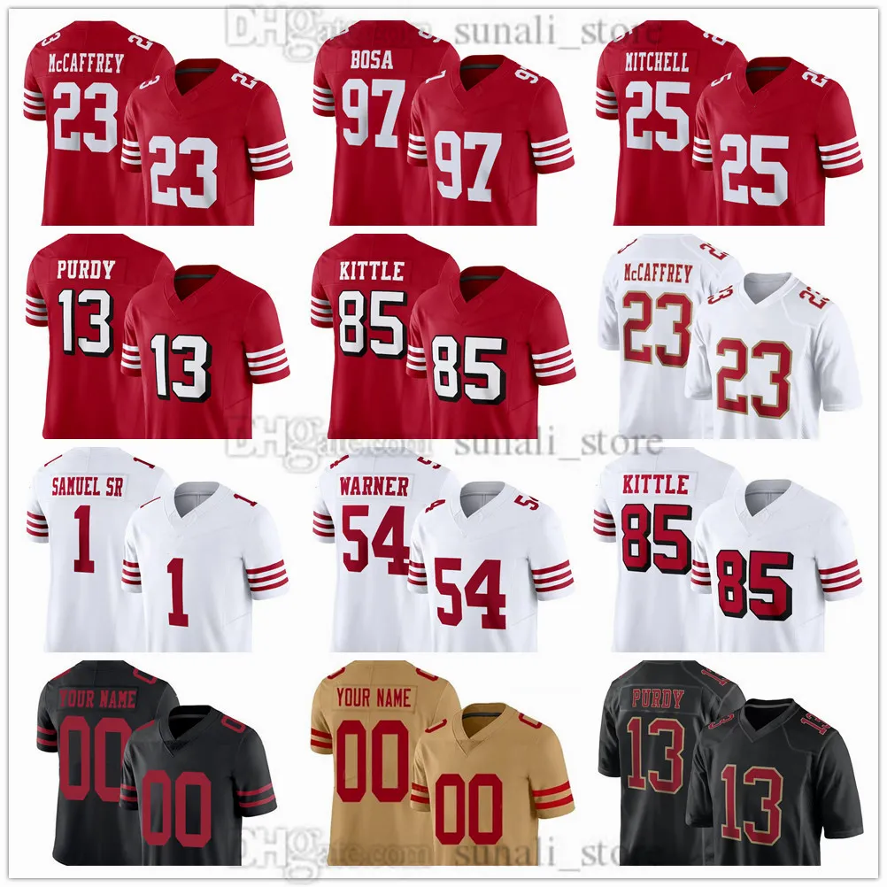 2024 Football Jerseys 8 Steve Young 21 Deion Sanders 80 Jerry Rice 16 ...