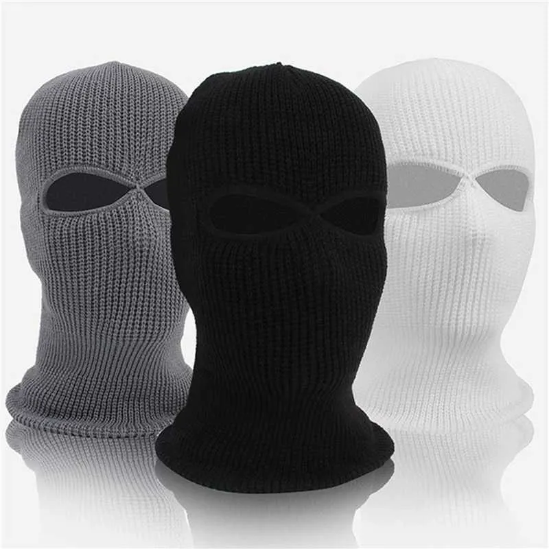 Winter Warmth: Knitted Full Face Ski Mask - Soft & Versatile 2-Hole ...