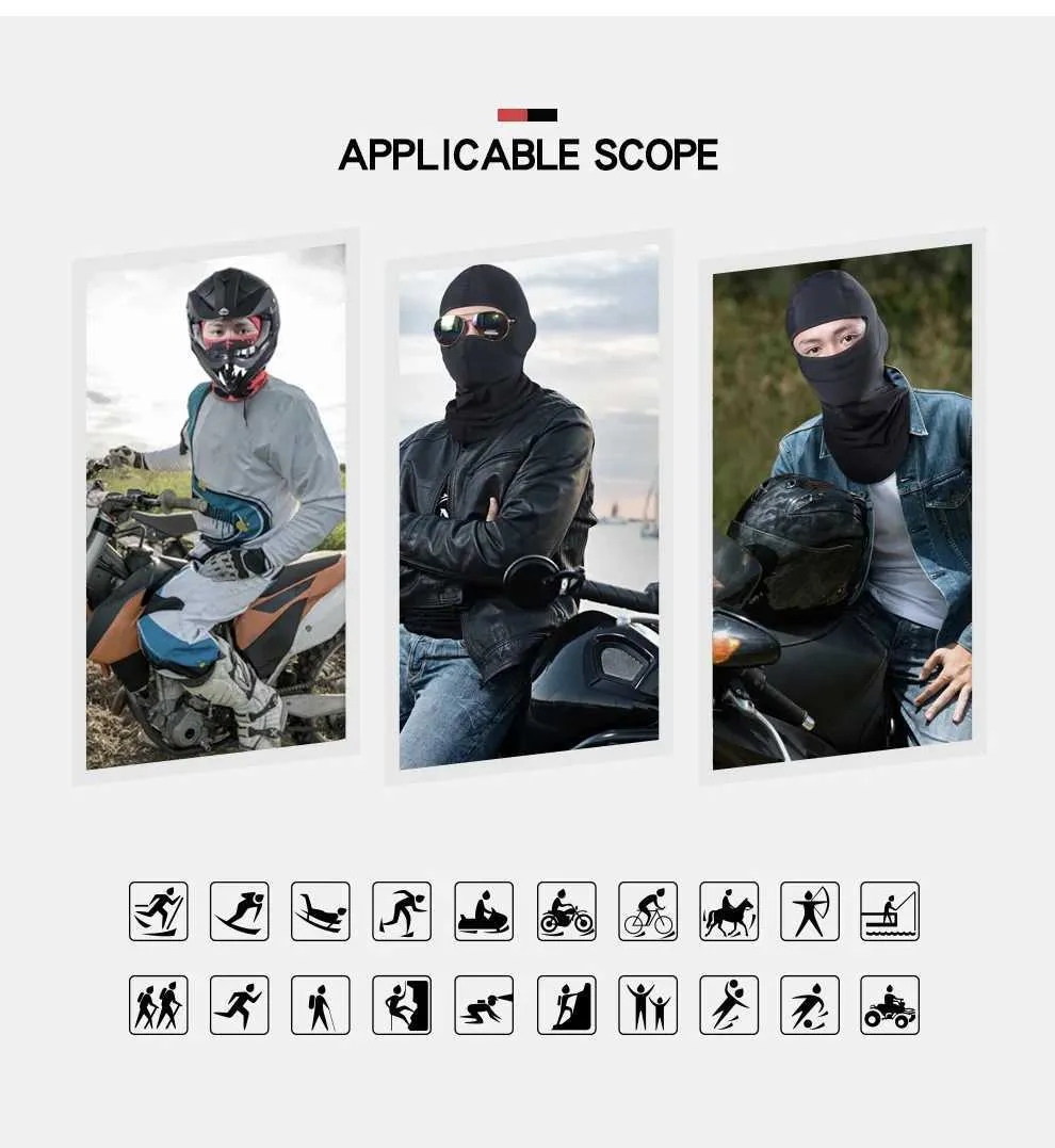 Windproof Motorcycle Helmet Balaclava - Versatile Ski Mask & Face ...