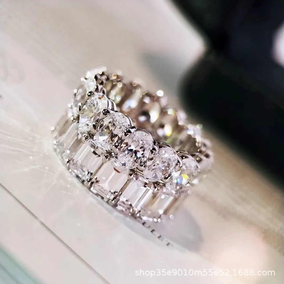 Ins Style Designer Ring 3 With Pigeon Egg Square Diamonds And Shining ...