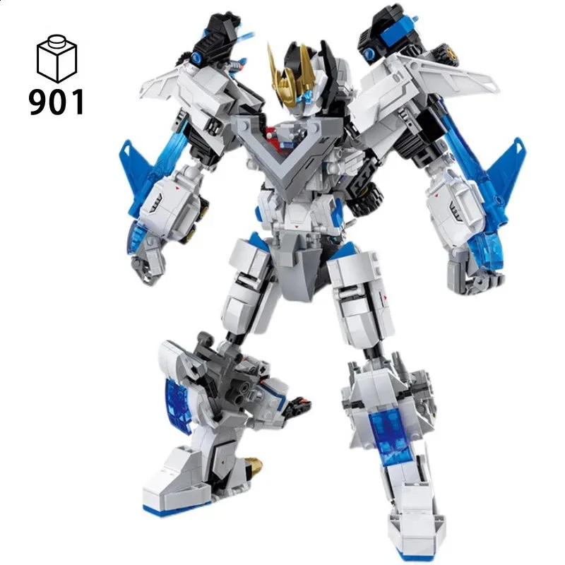 5-in-1 Transforming Robot Building Blocks - Blade Rider Model Kit ...