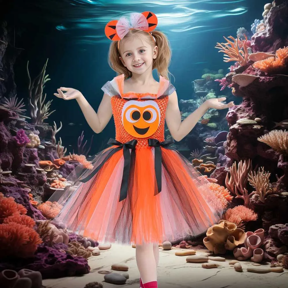 Sea Theme Clown Fish Girls Cosplay Tutu Dress For Special Occasions ...