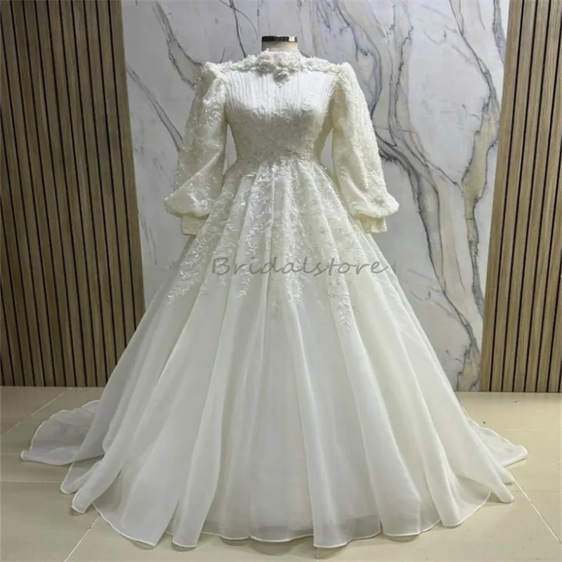 Exquisite Islamic Muslim Wedding Dress 3D Floral... From Bridalstore ...