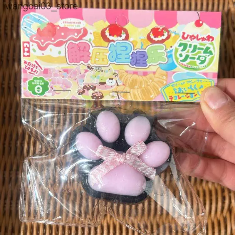 Cute Cat Paw Mochi Squishy Fidget Toy - Slow Rebound Silicone Stress ...