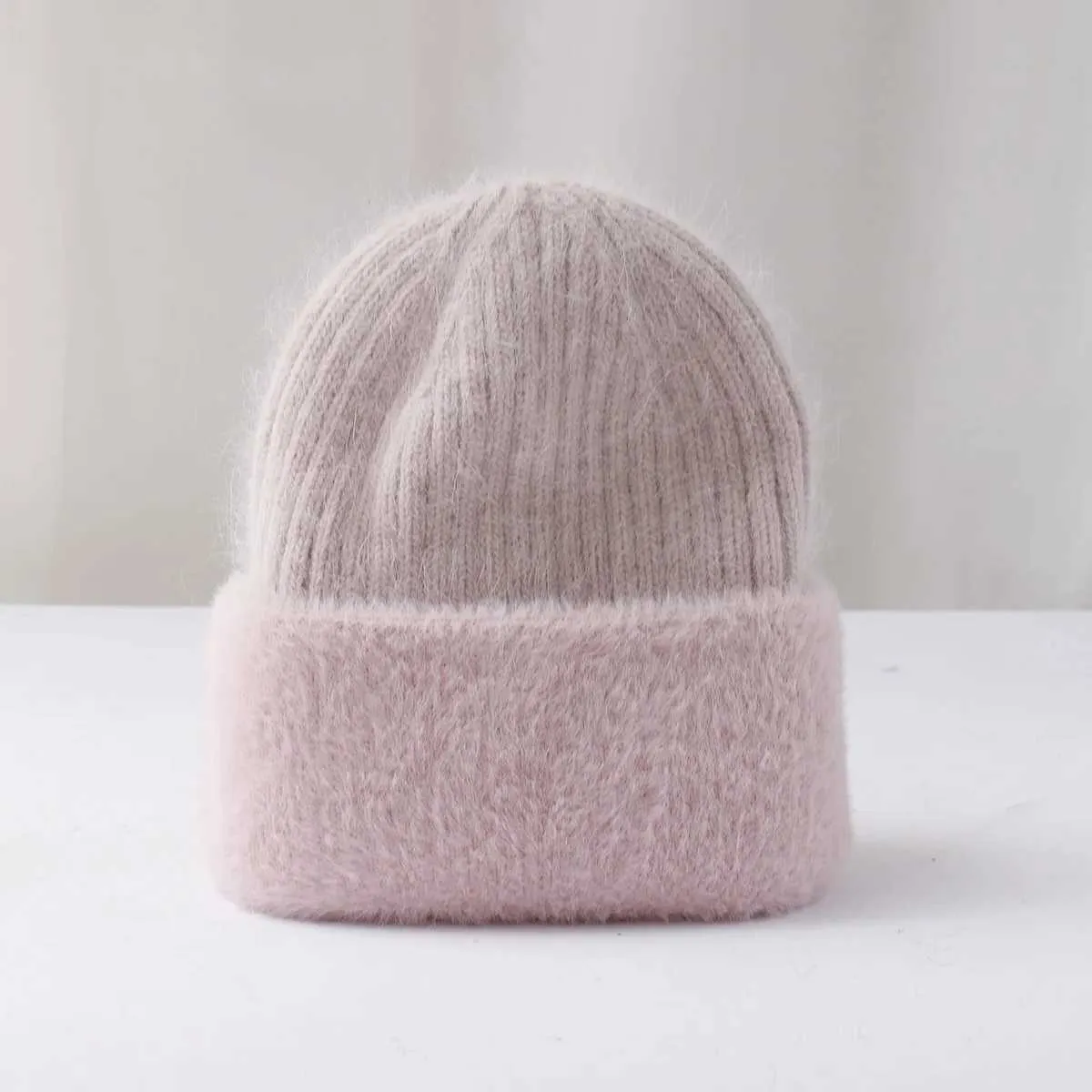 Angora Rabbit Hair Balaclava Ski Mask Bunnie Fur Hat With Earrings ...