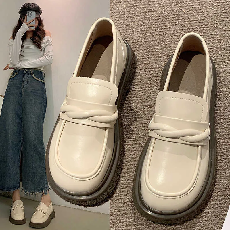 University Style Australian Lefu Platform Shoes For Women Thick Soled ...