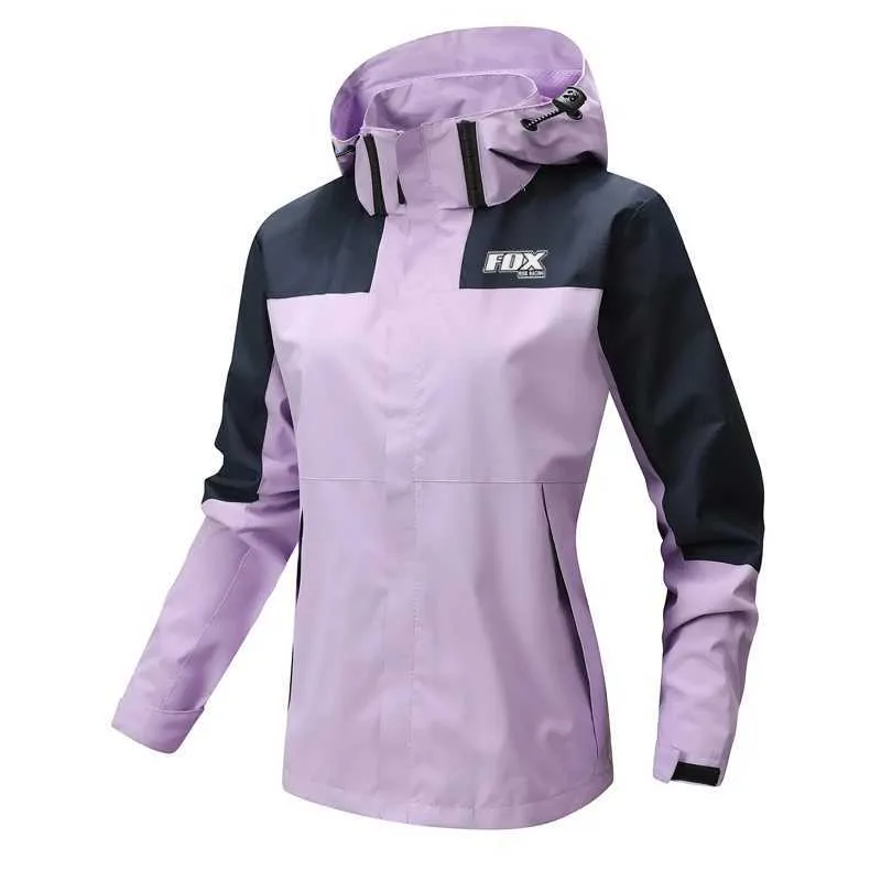 Women's Windproof Waterproof Cycling Jacket - Hooded MTB Bike Raincoat ...