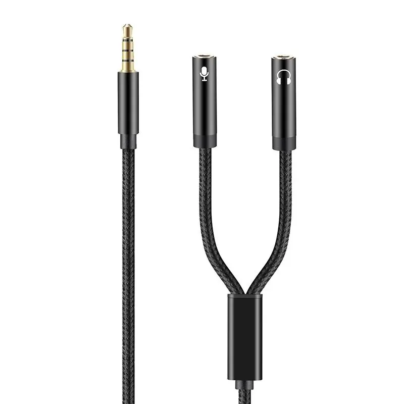 Mobile Phone Audio Cable Headset Two-in-one Adapter Cable One Male, Two ...