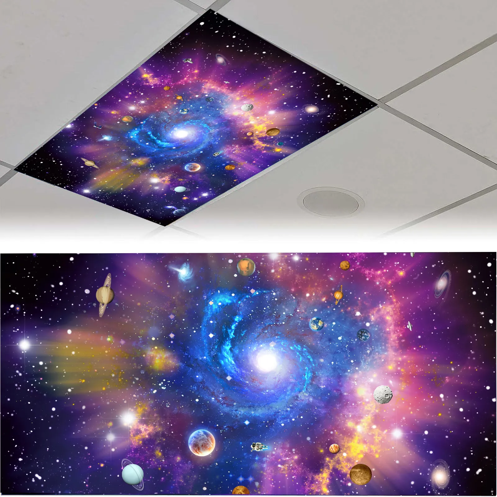 Fantasy Universe Magnetic Ceiling Light Filter Covers 2x4 Feet For Home ...