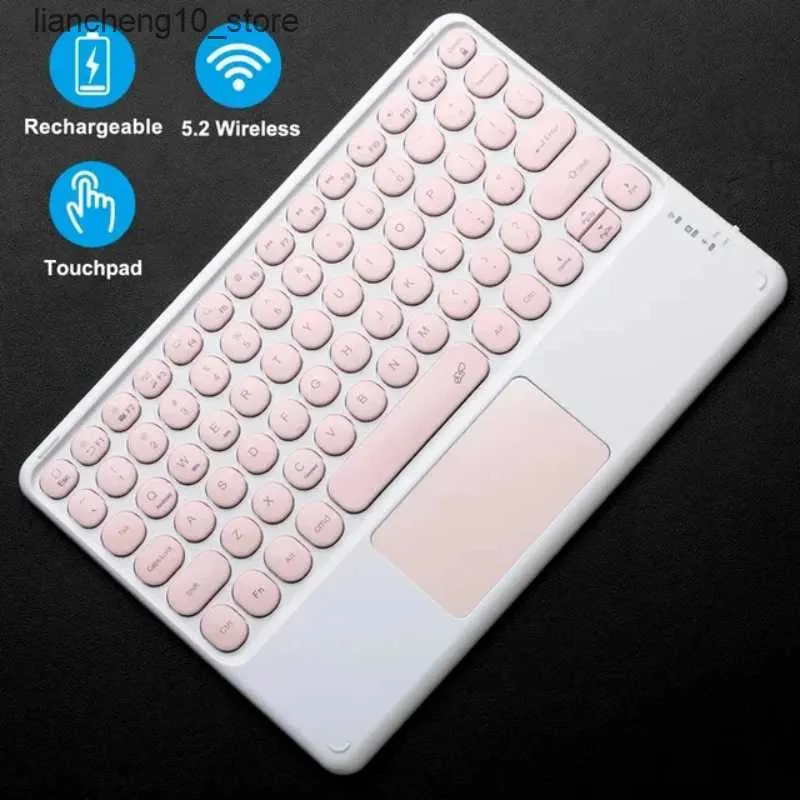 Mini Bluetooth Keyboard With Touchpad Wireless Pink Keyboard For IPad ...