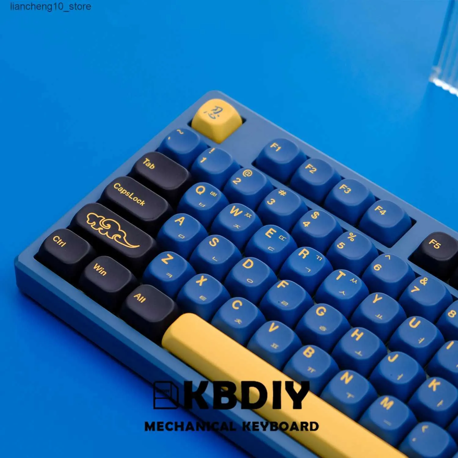 Keyboards KBDiy GMK Blue Samurai Keyca Korean PBT Custom KOA Profilefor ...