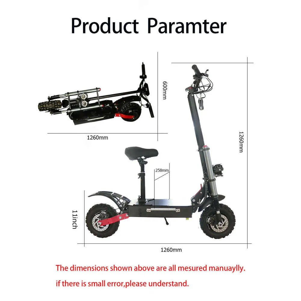 Foldable Dual Motor Wolf King Gt Scooter For Adults 60 85Km/H, 1000 ...