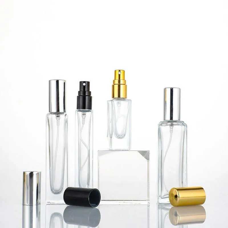 Clear Portable Glass Perfume Spray Bottle 10ml 20ml Empty Cosmetic ...