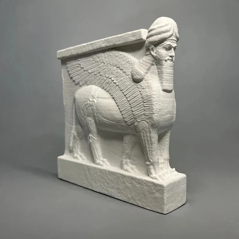 Iraqi Assyrian Head Winged Bull Statue Sculpture ... From Ukeastore ...