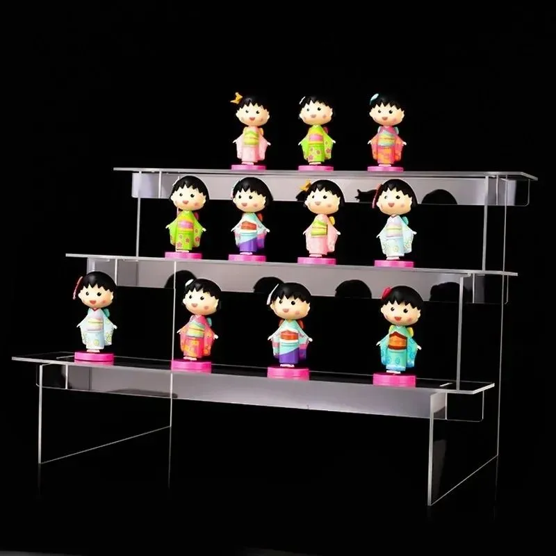 Clear Acrylic Display Stand Detachable Cartoon Character Ladder Frame ...