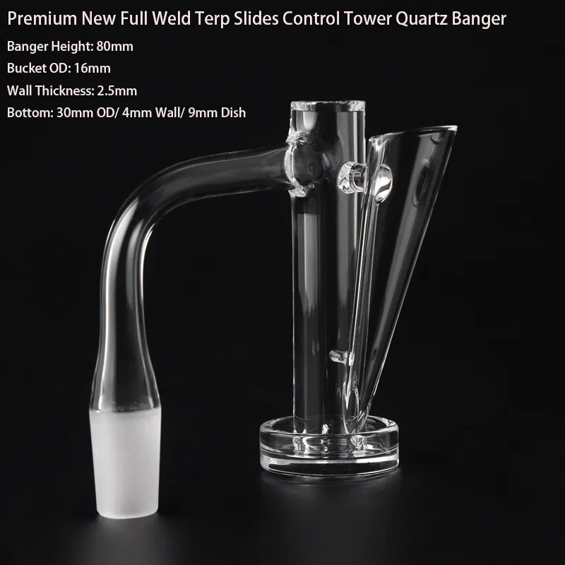 Premium New Full Weld Terp Slides Control Tower Quartz Banger For Glass ...