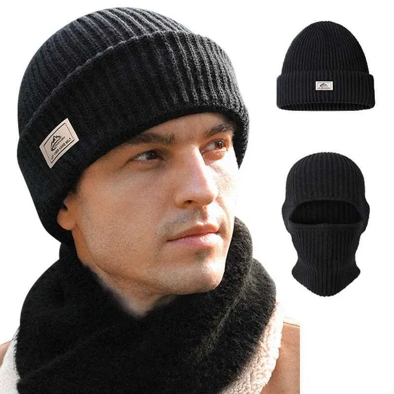 Warm Cotton Beanie Balaclava - Thick Knit Winter Hat with Zipper - Shop ...