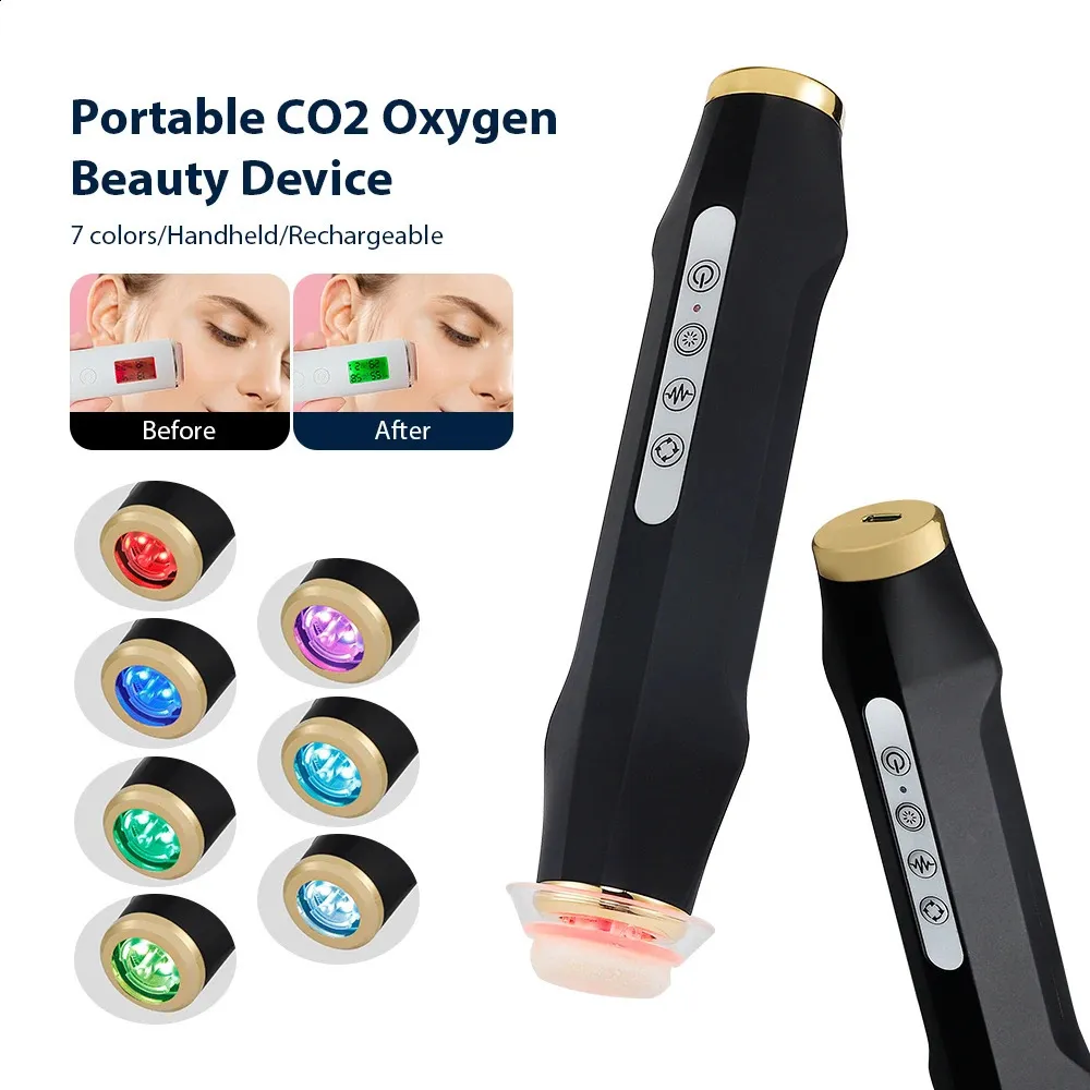 Portable CO2 Oxygen Bubble Pica Pen For Exfoliating, Balance, And Massaging With High Frequency ...