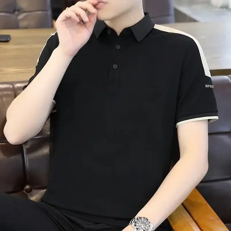 Men's Casual Korean Style Polo Shirt - Summer Loose Fit, Slim Effect ...