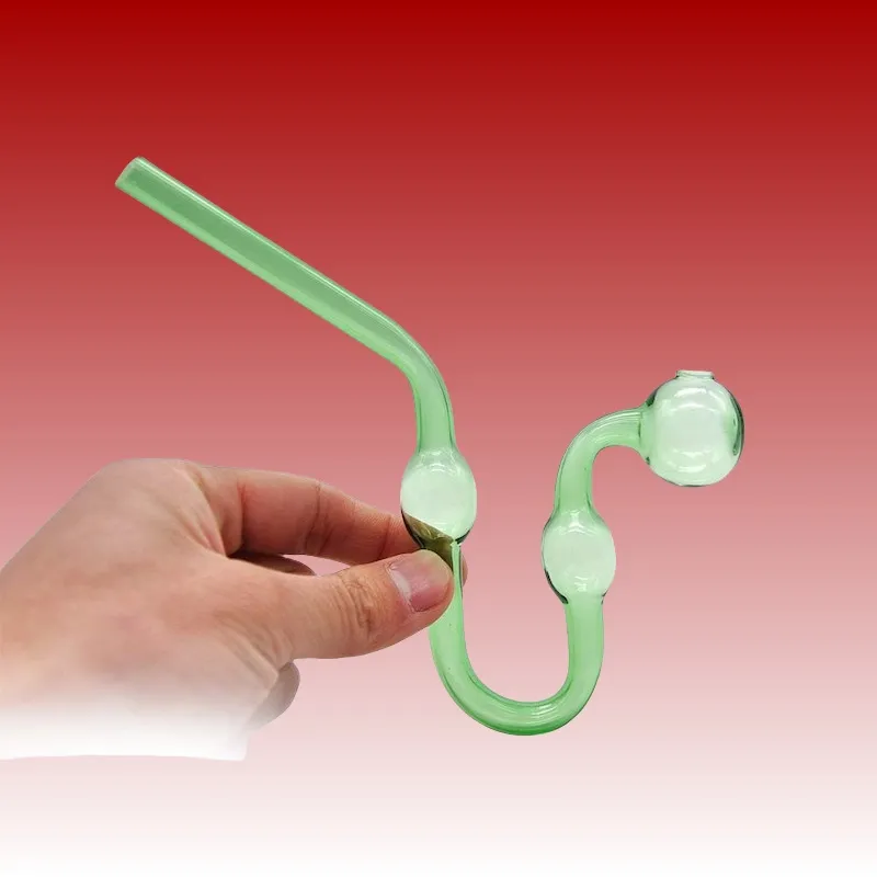 U Style Oil Burner Glass Pipe Snake Shape With OD 30MM Balls Lenght For ...