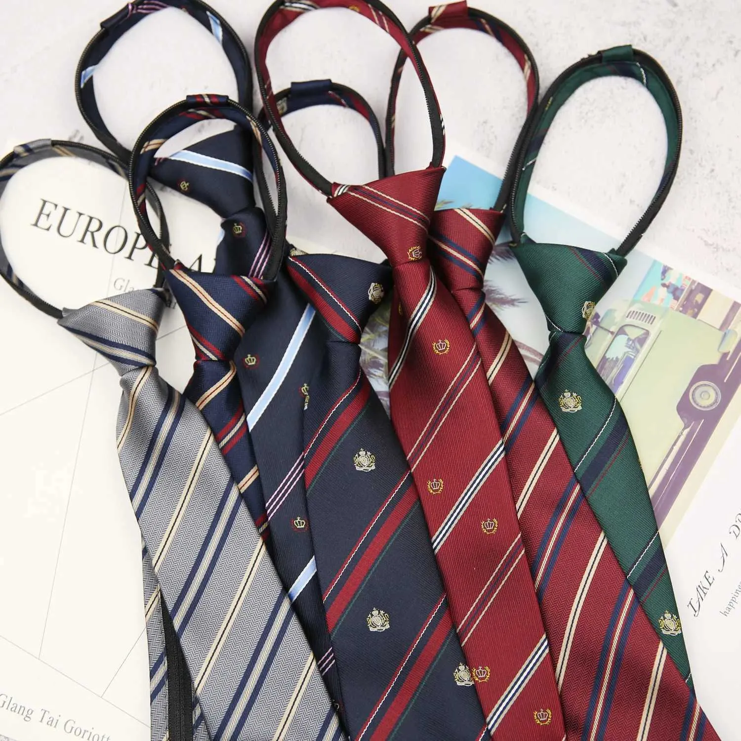 Mens Skinny Ties, Striped Necktie For Men, Slim Fit Suit Tie, Easy To ...